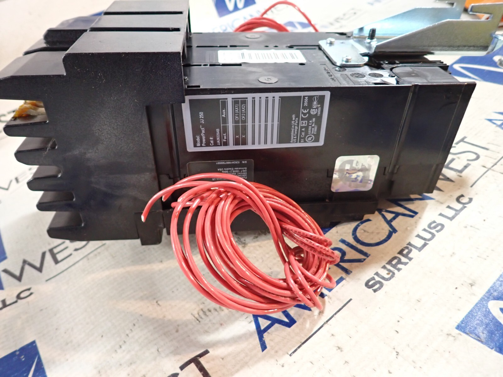 SQUARE D JJA36225AB JJA36225 POWERPACT I LINE BREAKER 225A 600V -TESTED ...