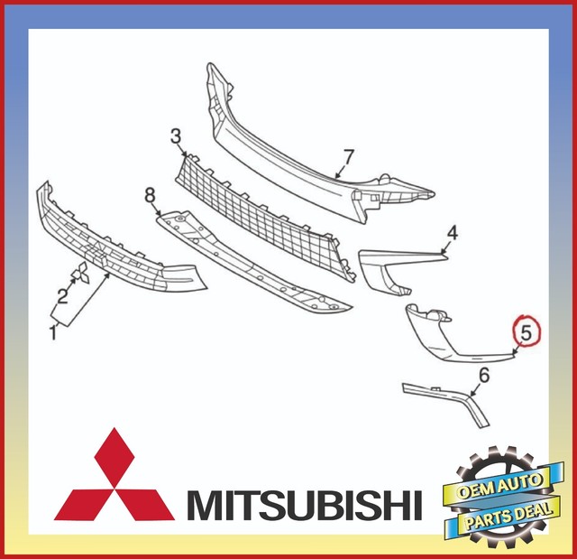 Genuine Mitsubishi Lower Molding 6400K715 for sale online | eBay