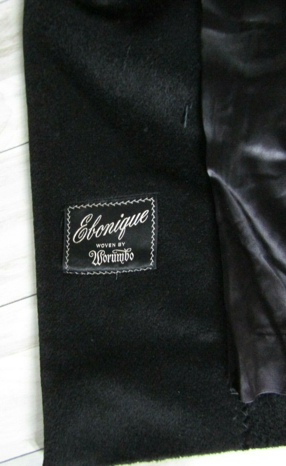 Vintage Women's Ebonique Woven by Worumbo Black Soft Wool Clutch Swing ...