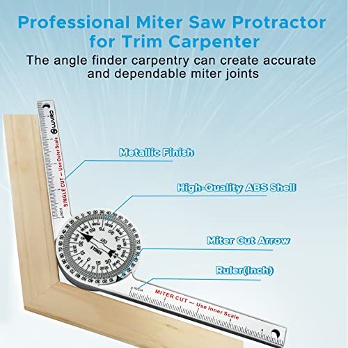 Miter Saw Protractor with Angle Finder Rulers for Professional ...