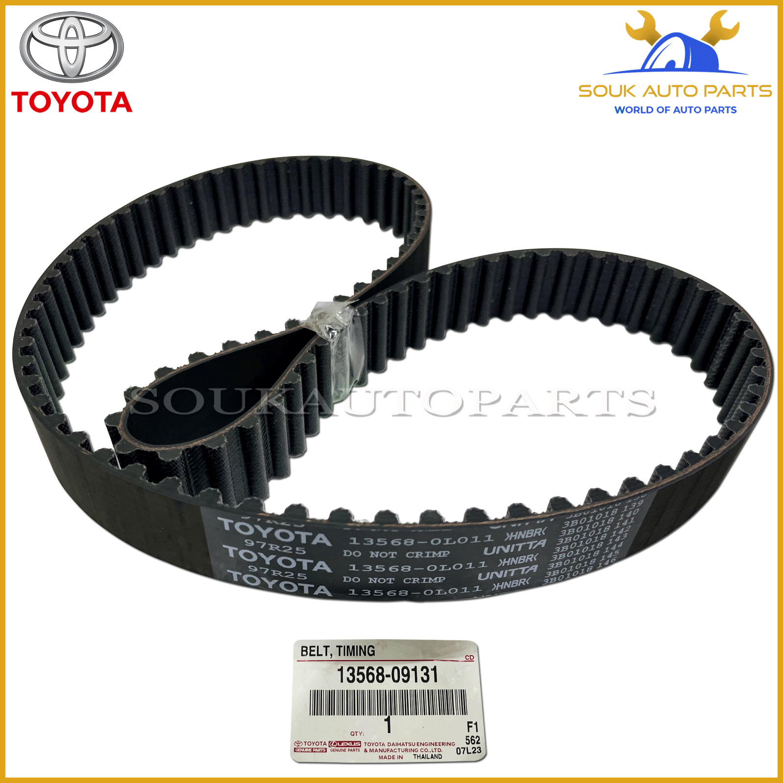 13568-09131 Genuine Toyota BELT, TIMING 1356809131 OEM FORTUNER HIACE ...
