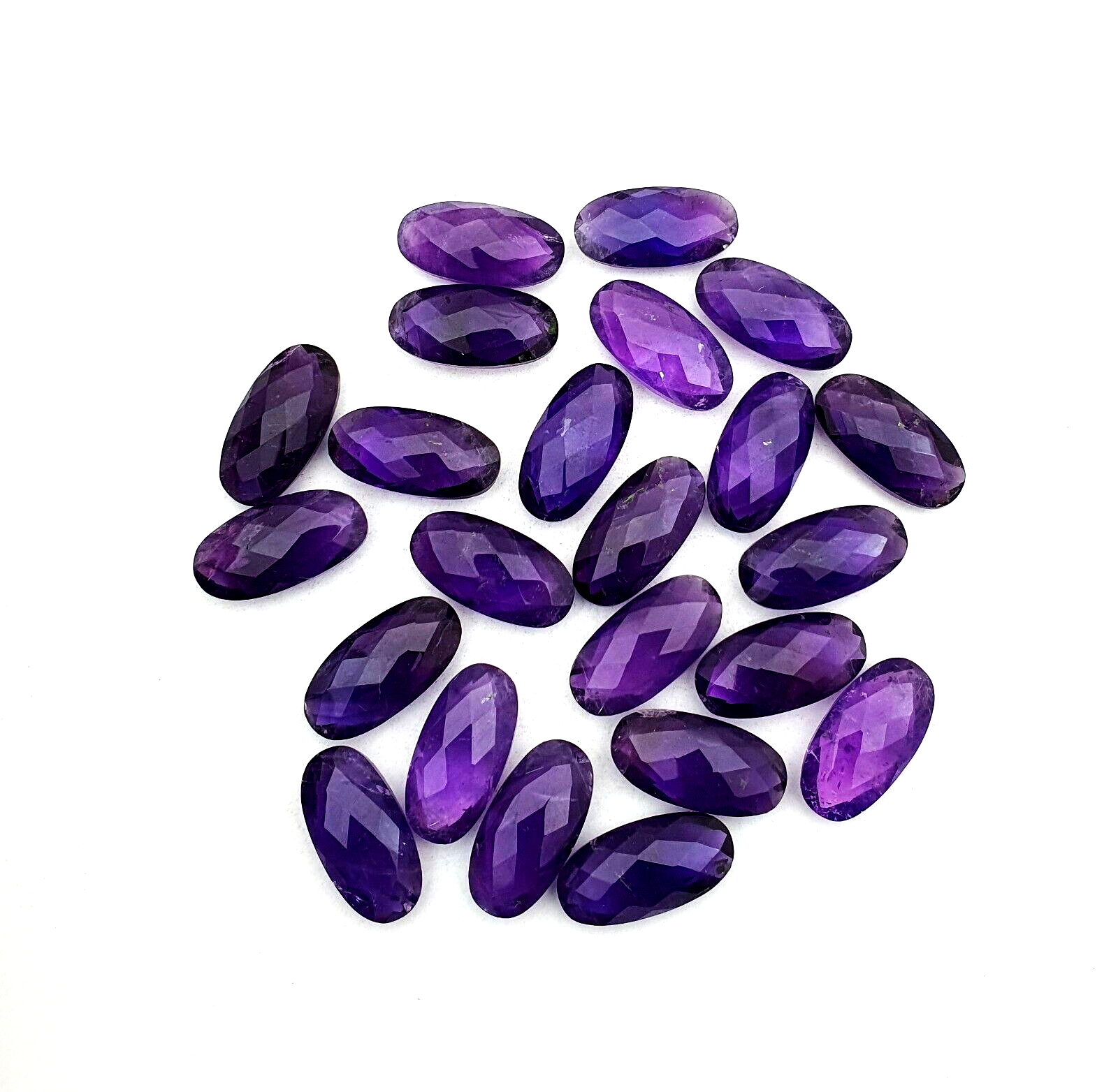 Natural Amethyst Oval Briolette Cut Loose Gemstone Lot 22 Pcs 10x20 MM ...