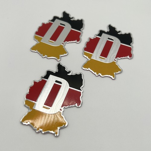 3x Germany Flag Car Emblem Badge Decal Deutschland Sticker 2"x 2.75 ...