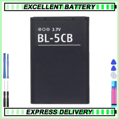 BATTERY FOR NOKIA BL-5C; BL-5CA; BL-5CB; BR-5C 3.7V Li-ion 1020mAh ...