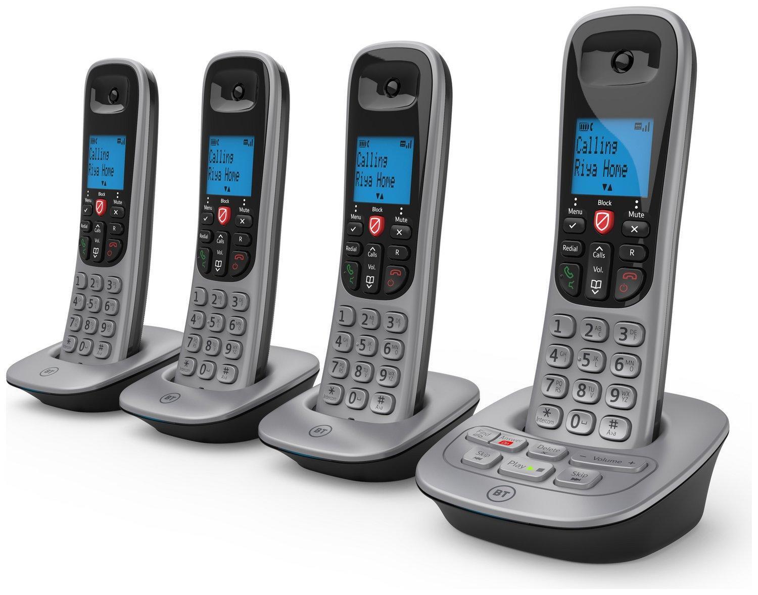 BT 7660 Quad Digital Cordless Phone With Call Blocking & Answering ...