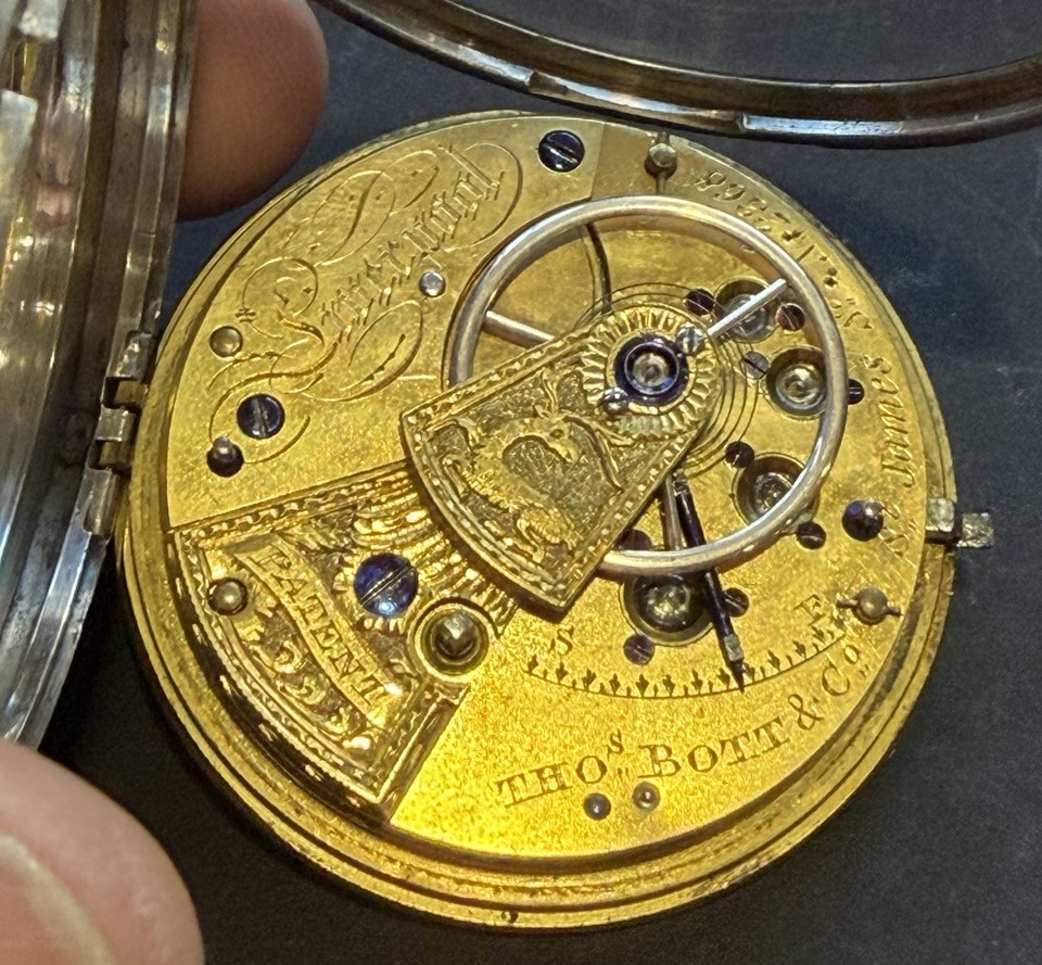 FINE 19th CENTURY SILVER POCKET WATCH BY THOMAS BOTT & Co LIVERPOOL c ...