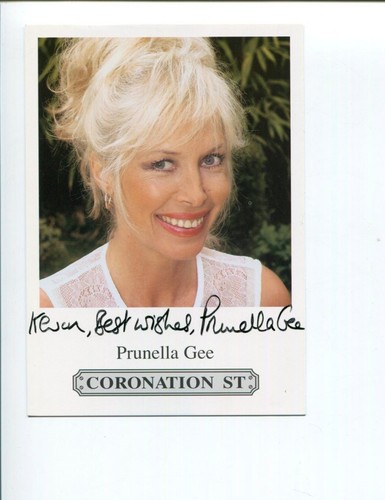 Prunella Gee James Bond Girl Coronation Street Signed Autograph Photo ...