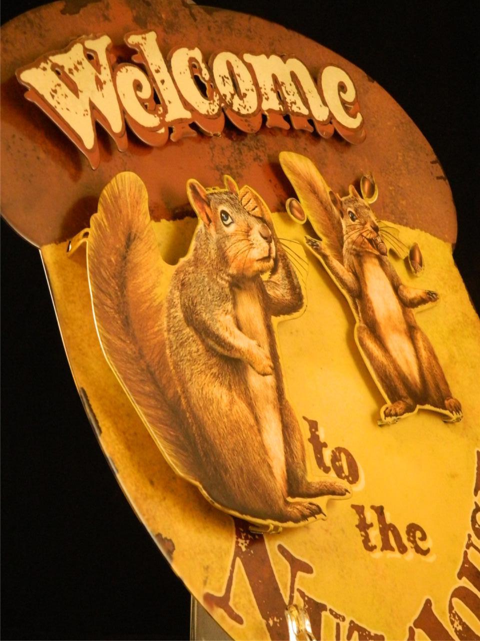 Welcome to Nut House Squirrel Acorn Shape Metal Wall Art 3D Sign Made ...