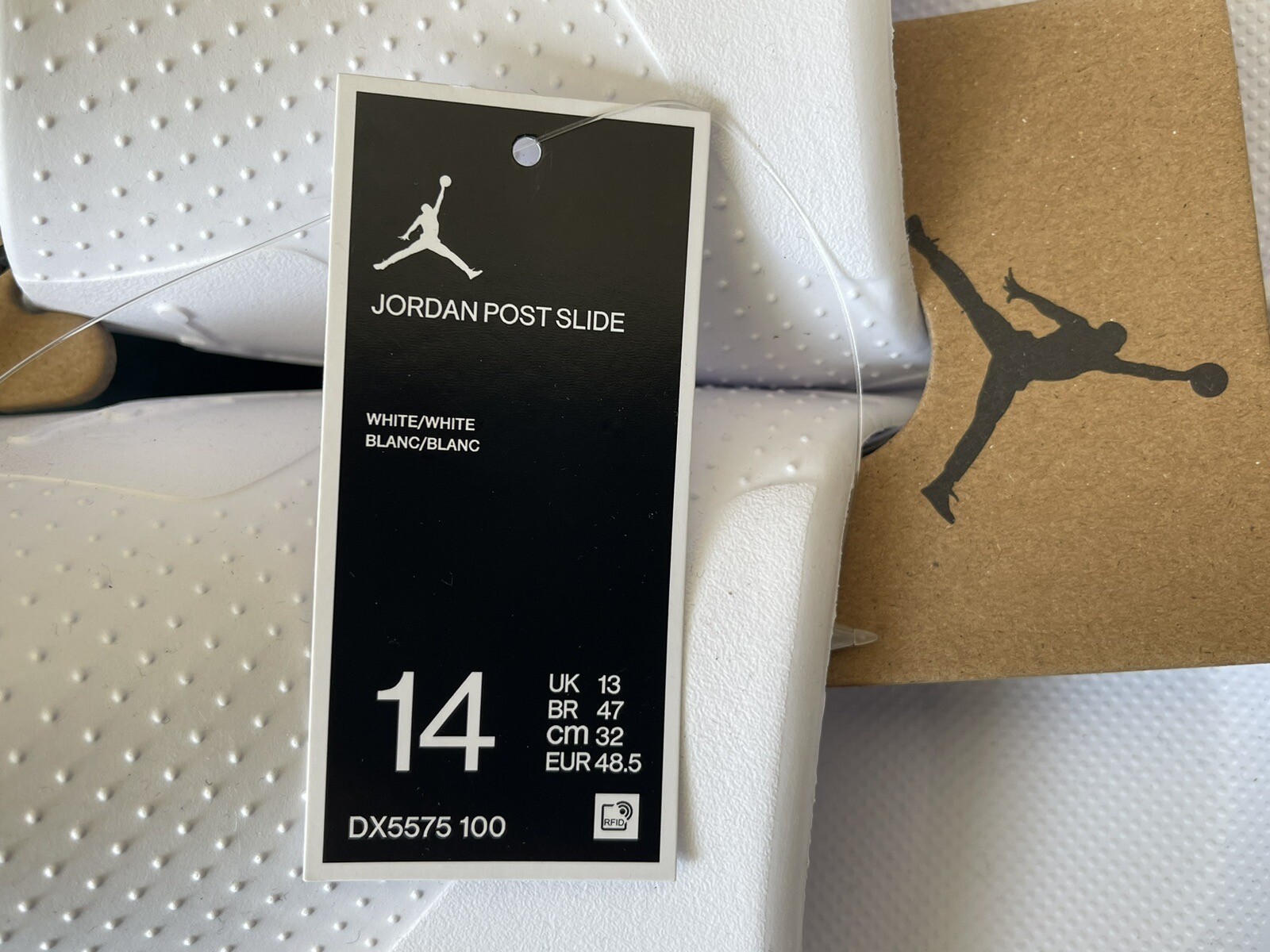 Nike Jordan Post Slide Triple White Retro Athletic DX5575-100 Men’s Sz ...