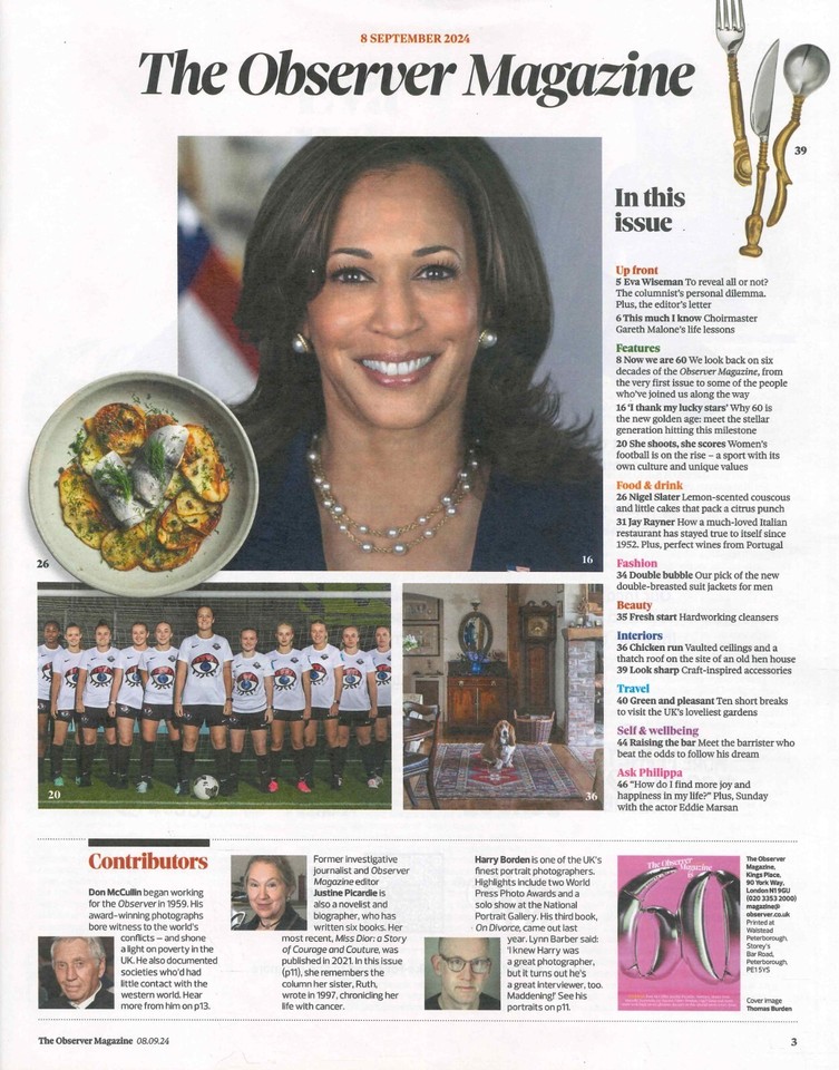 UK Observer Magazine: 60 Years, Kamala Harris, Stormzy, Eddie Marsan, 8 ...