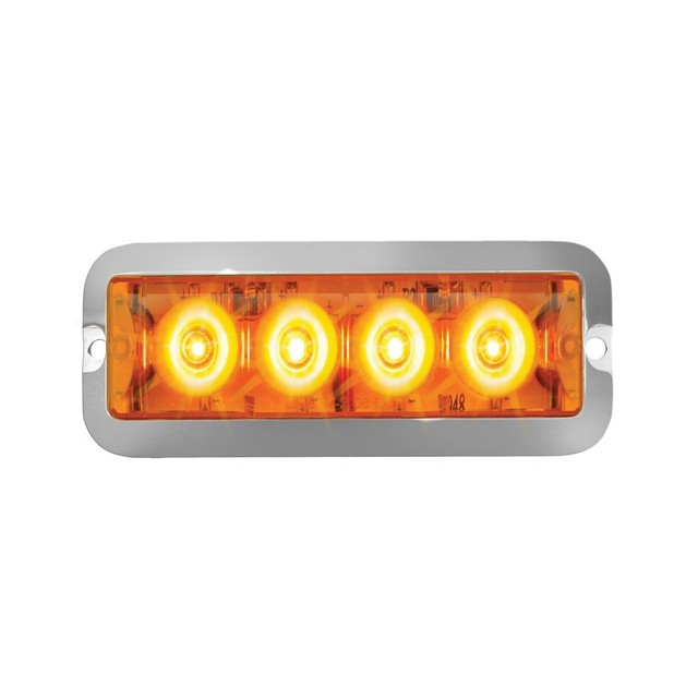GG Grand General 76530 Amber Medium Rectangular 4 LED Strobe Light with ...