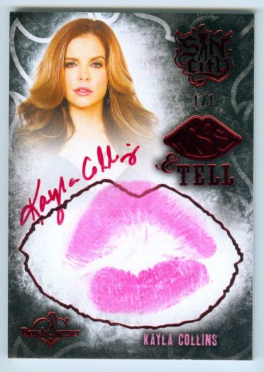 KAYLA COLLINS "RED KISS AUTOGRAPH CARD /1" BENCHWARMER SIN CITY 2015 | eBay