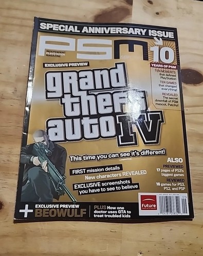 PSM Playstation Magazine #127 Sept 2007 10th Anniversary Issue. GTA IV ...