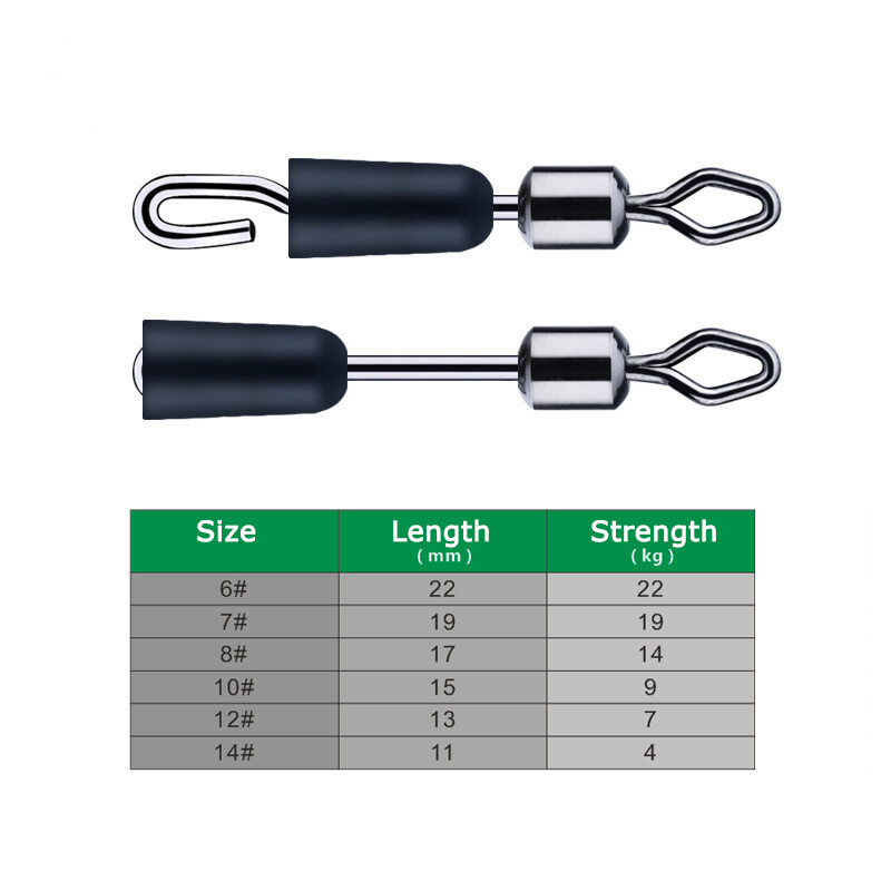 10 x Quick Change Hook Length Link Swivels Connectors Float Feeder ...