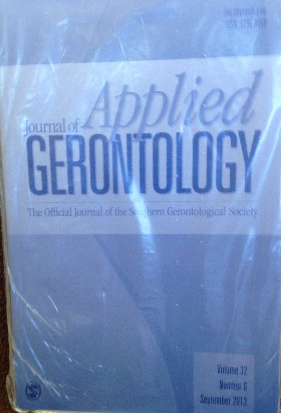 Journal of Applied Gerontology vol. 32, no. 6 new paperback | eBay