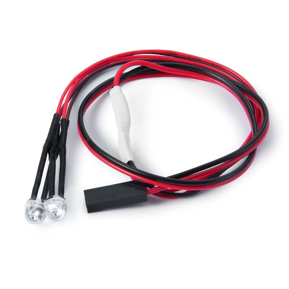 LED Lights Headlights Spotlight White Red for 1/10 RC SCX10 90046 Model ...