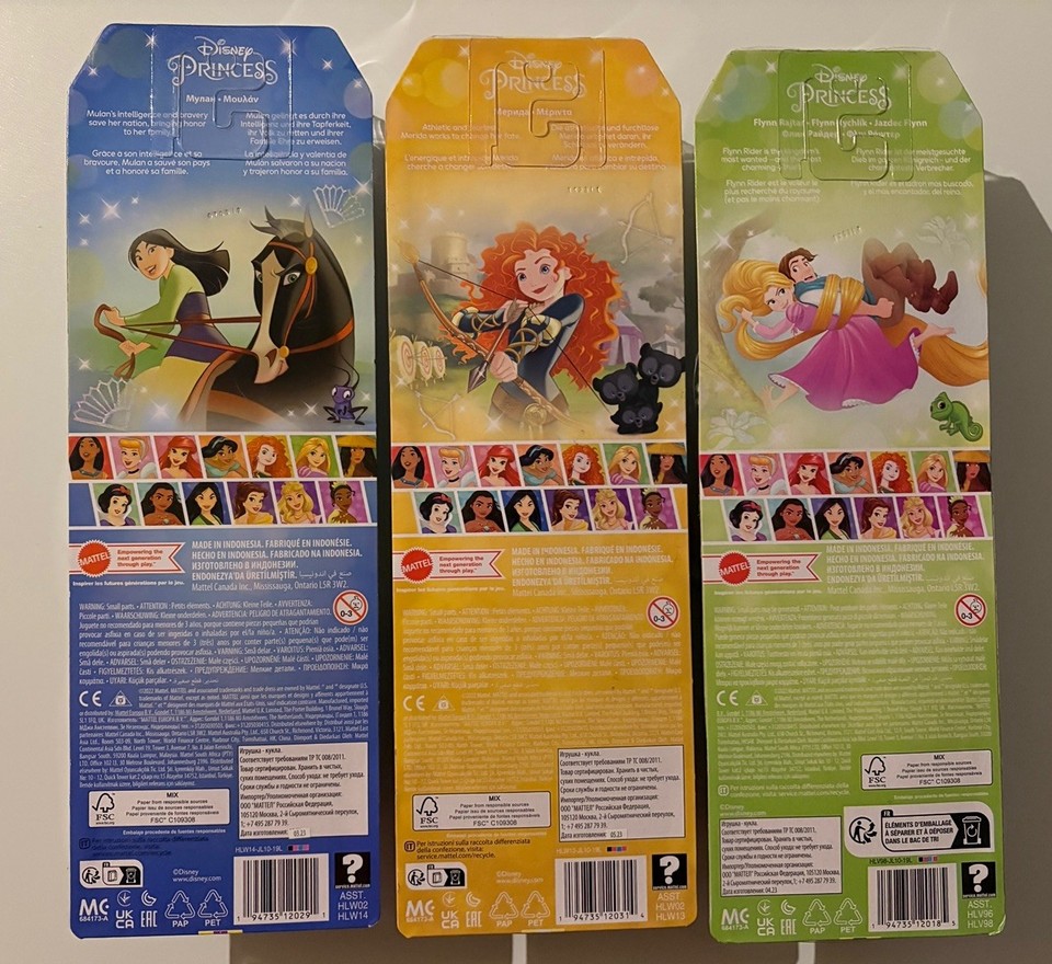 Disney Princess Puppe 5 Stück OVP Mulan Flynn Rider Merida | eBay.de