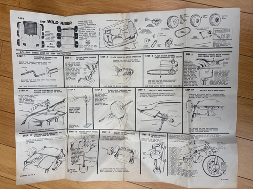 1971 MARX THE WILD RIDER 5888 ASSEMBLE INSTRUCTIONS P-2019R | eBay