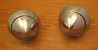 1957 CHEVY FRONT ACCESSORY BUMPER BULLETS CHROME , Pair with Hardware ...