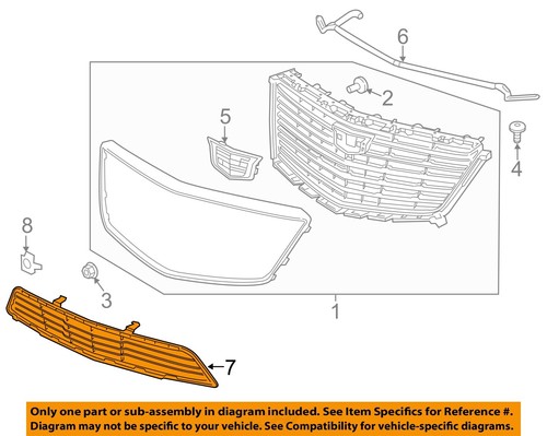 GM OEM 17-19 XT5 Front Bumper Grille Grille Components-Lower Grille ...