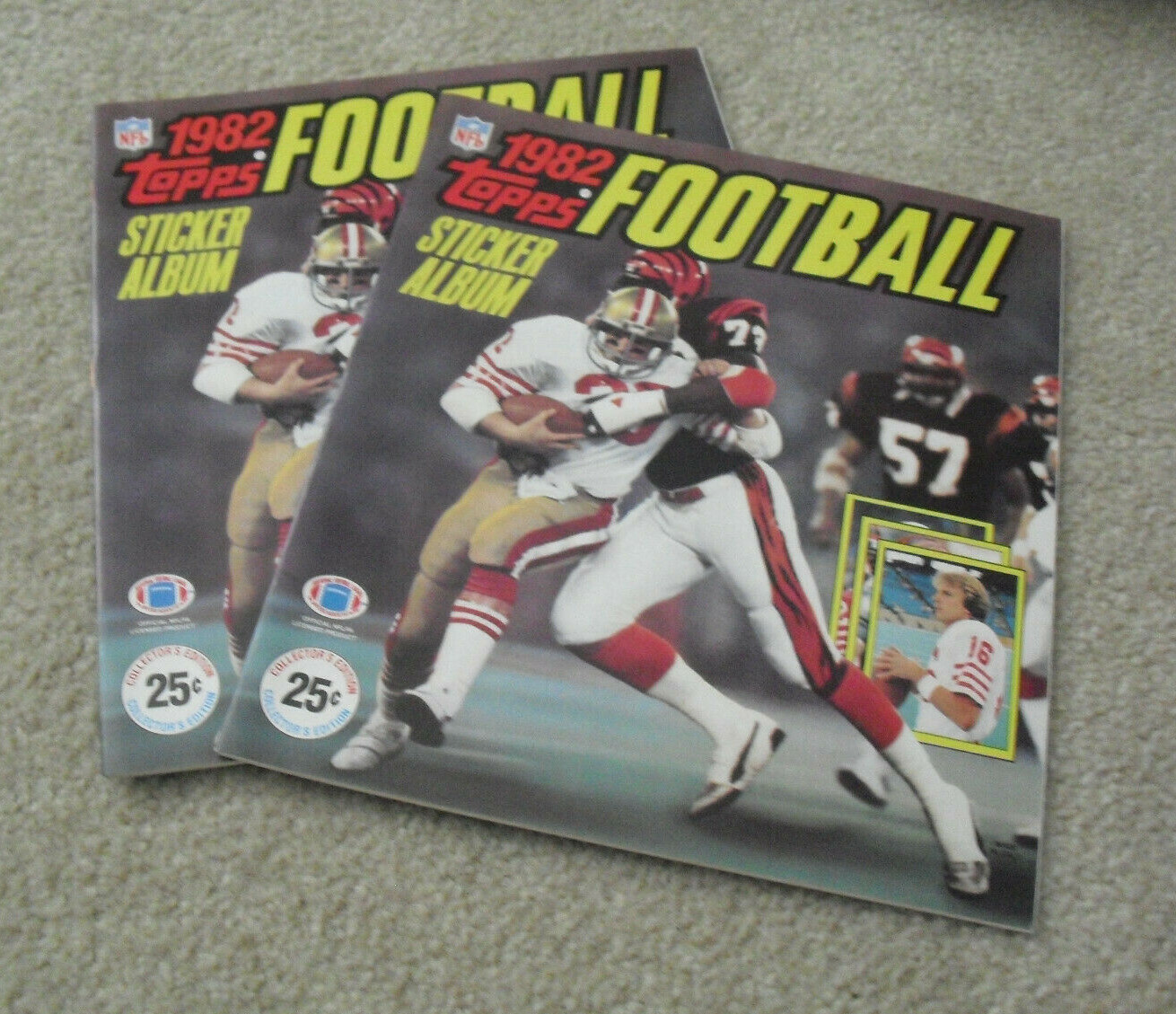 Lot of 2 Vintage 1982 Topps Football Sticker Albums EMPTY | eBay