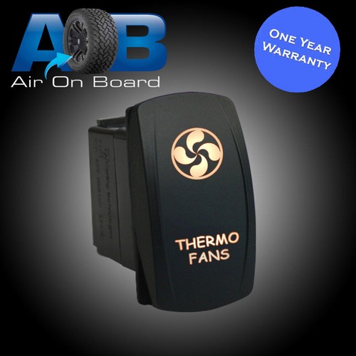 Rocker switch 670W THERMO FANS dual LED WHITE ON-OFF 5pins 4x4 offroad ...
