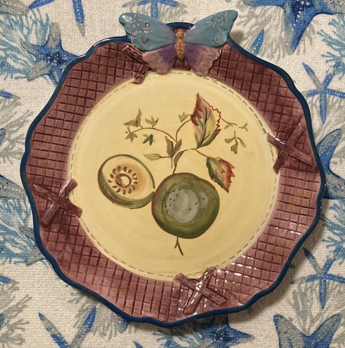 Tracy Porter Butterfly Plate- The Papillon Collection - Hand Painted ...