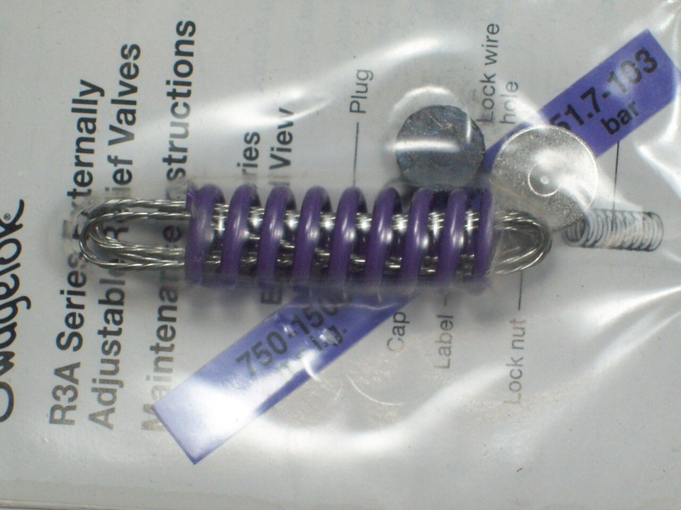 1 - Swagelok Spring Kit for R3A Relief Valve, 750 to 1500 psig, 177-R3A ...