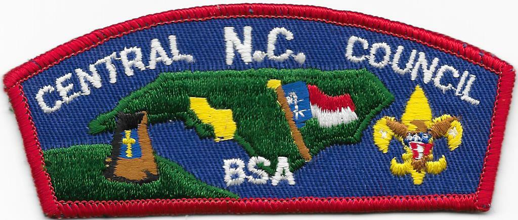 Central North Carolina Council T-2 Left Twill R Plastic Back CSP N.C. Boy Scouts | eBay