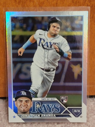 2023 Topps Series 1 Jonathan Aranda Rainbow Foil Rookie Card RC Rays | eBay