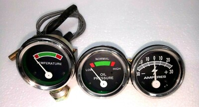 Ford Tractor 8N, 9N , 2N - Temp, Oil Pressure, Amp Gauge Kit | eBay ...