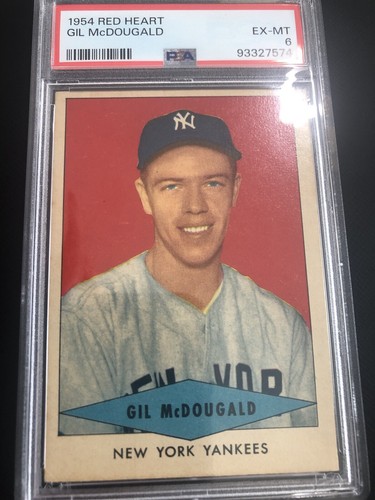 1954 Red Heart GIL MCDOUGALD (PSA 6) - iconic set - No Creases / Bright ...
