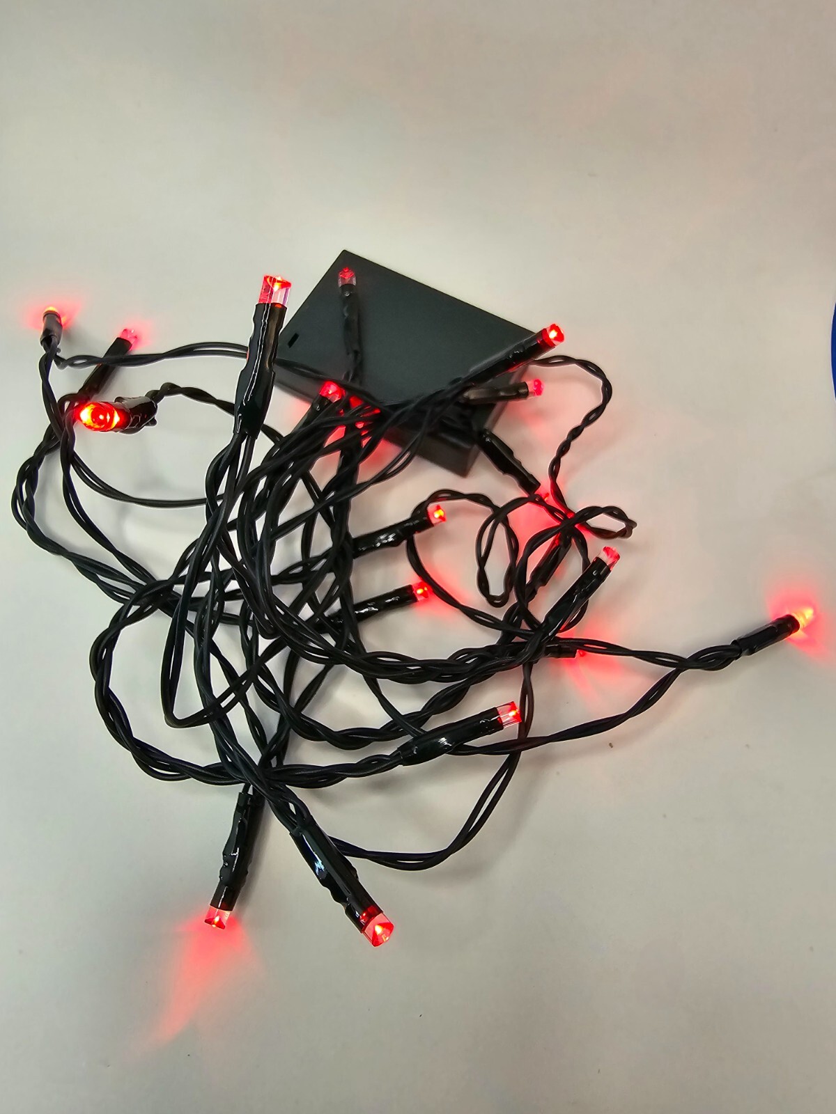 1 string Christmas lights - battery-powered RED LEDs | eBay