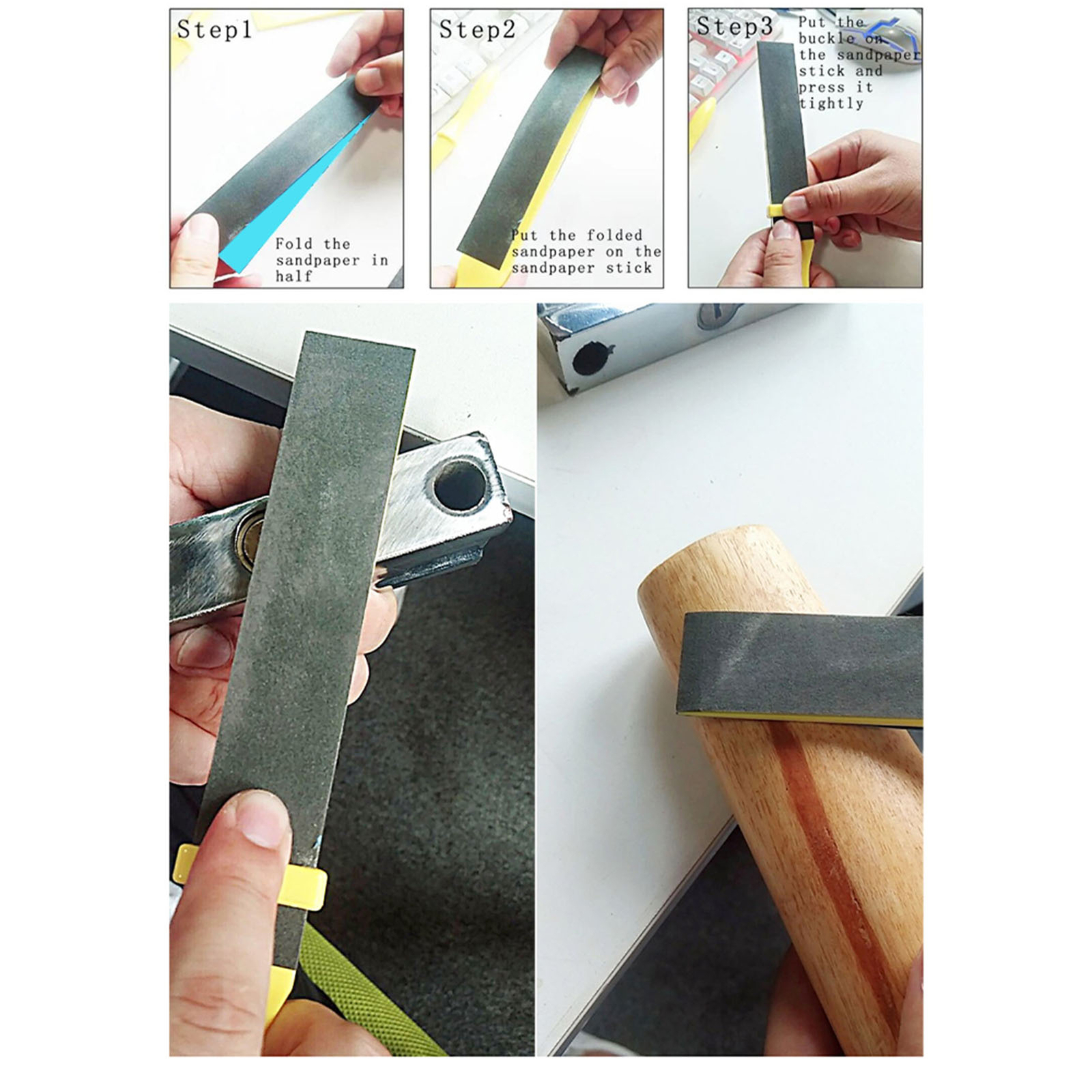 Polishing Sandpaper Kit Polishing Stick For Cleaning Rust Removal ...