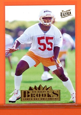 🚨 1995 DERRICK BROOKS #322 Fleer ULTRA ROOKIE🚀 BUCS/ FSU legend RC HOF ...