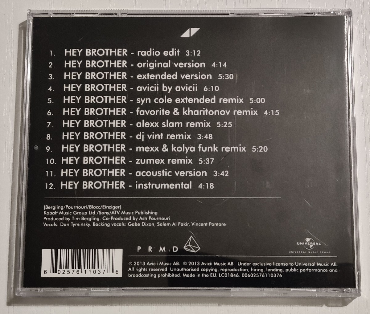Avicii Hey Brother Album Cover