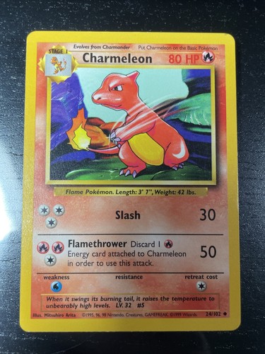 CHARMELEON - 24/102 - Base Set - Pokemon Card - LP | eBay