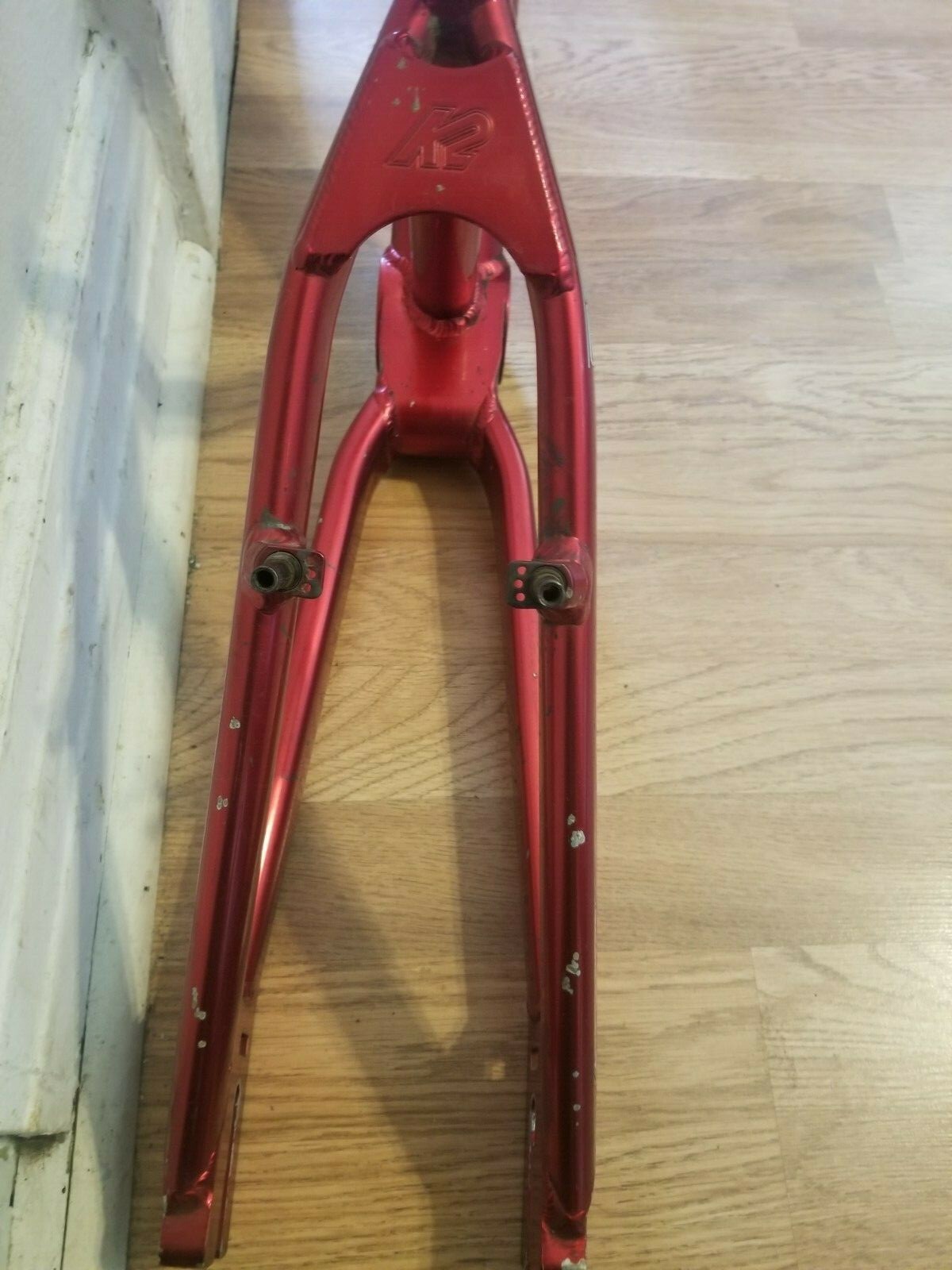 OLD SCHOOL BMX RED K2 CRUISER F&F ALUMINUM FRAME HEADSET VINTAGE RARE ...