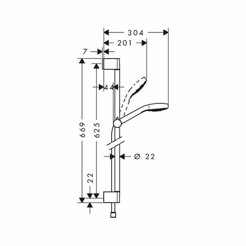 Hansgrohe HG Brausenset Croma Select s Vario/ UnicaCrometta 26562400 ...