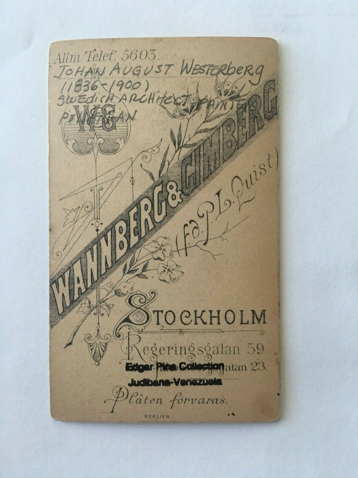 Johan August Westerberg CDV Signed Photo | eBay