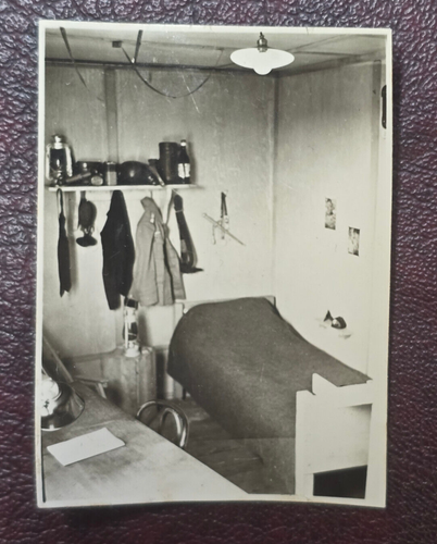 WW2 WWII Original German Military wartime Photo Officers quarters w ...