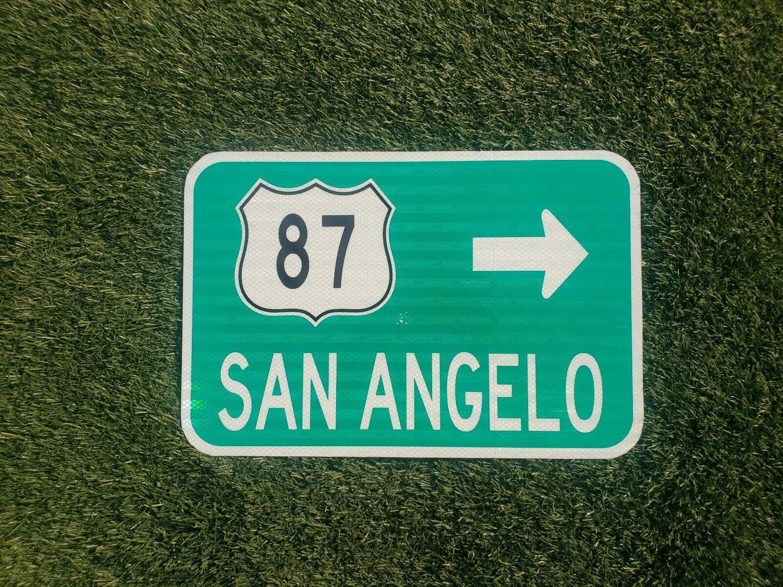 SAN ANGELO US ROUTE 87 road sign - Texas DOT | eBay