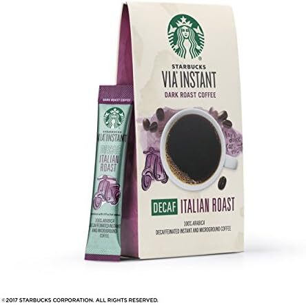 Starbucks VIA Instant Coffee, Decaf Italian Roast, 7 Count | eBay