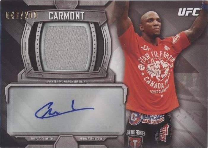 2014 Topps UFC Knockout - Knockout Autographed Relic Francis Carmont # ...