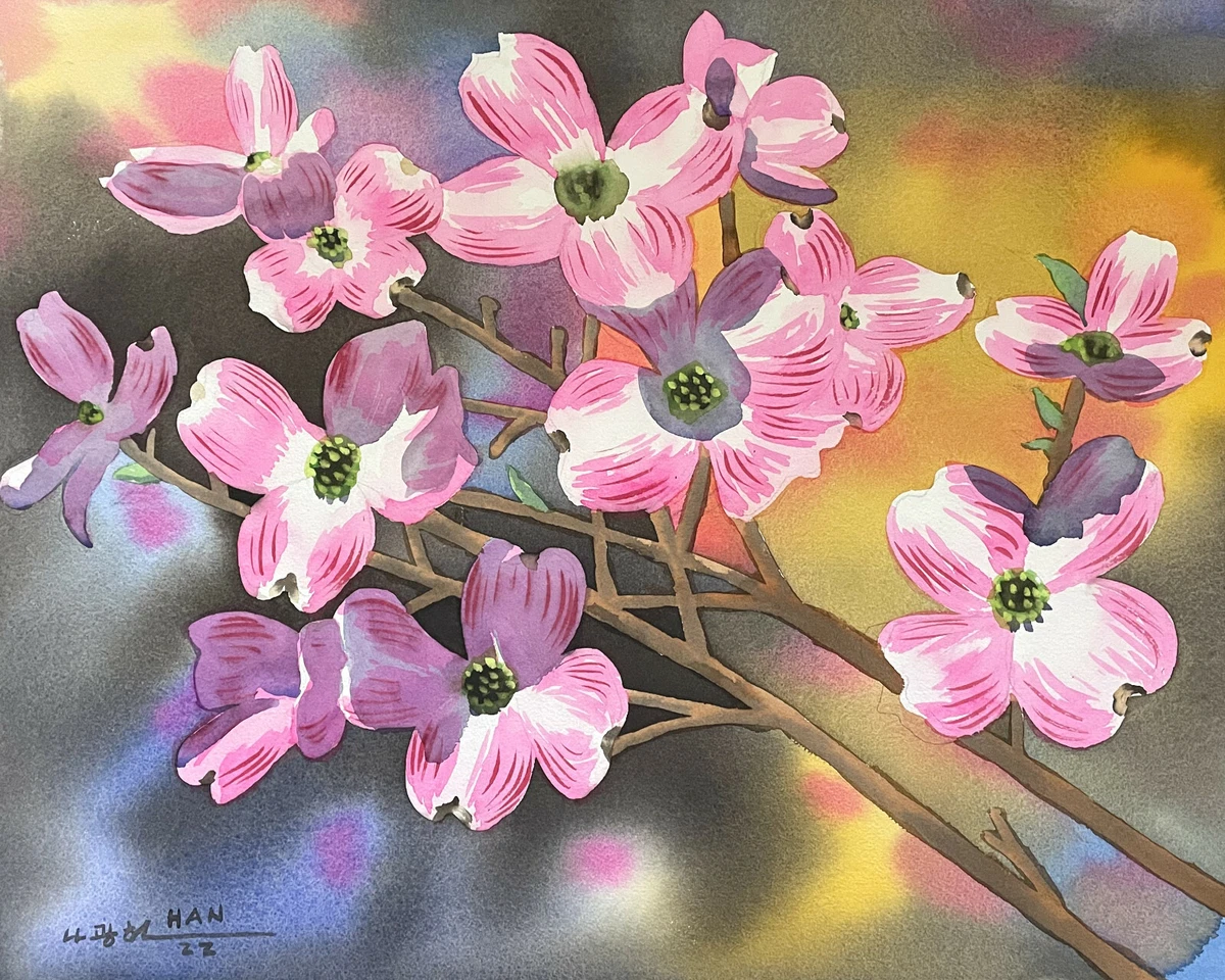 Dogwood Flower Painting