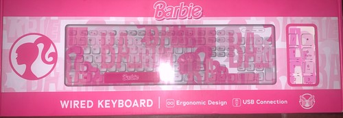 Barbie Wired Keyboard Culturefly, USB Connection, Ergonomic Design Pink ...