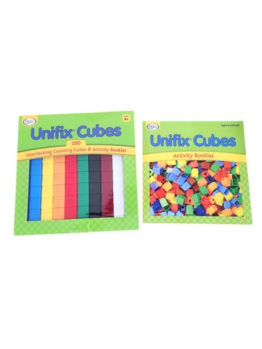 Unifix Cubes 100 Interlocking Counting Cubes & Activity Booklet NOB ...