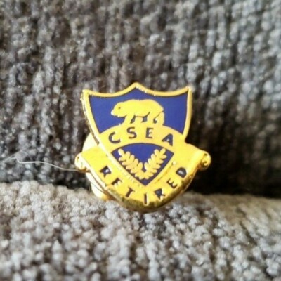 CSEA CALIFORNIA SCHOOL EMPLOYEES ASSOCIATION RETIRED 1/10 10K Lapel Pin ...