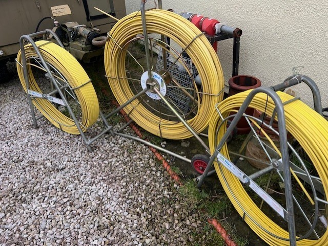Cobra Duct Reel 120m x 9mm / 250m x 11mm Fibreglass Cable Puller | eBay UK