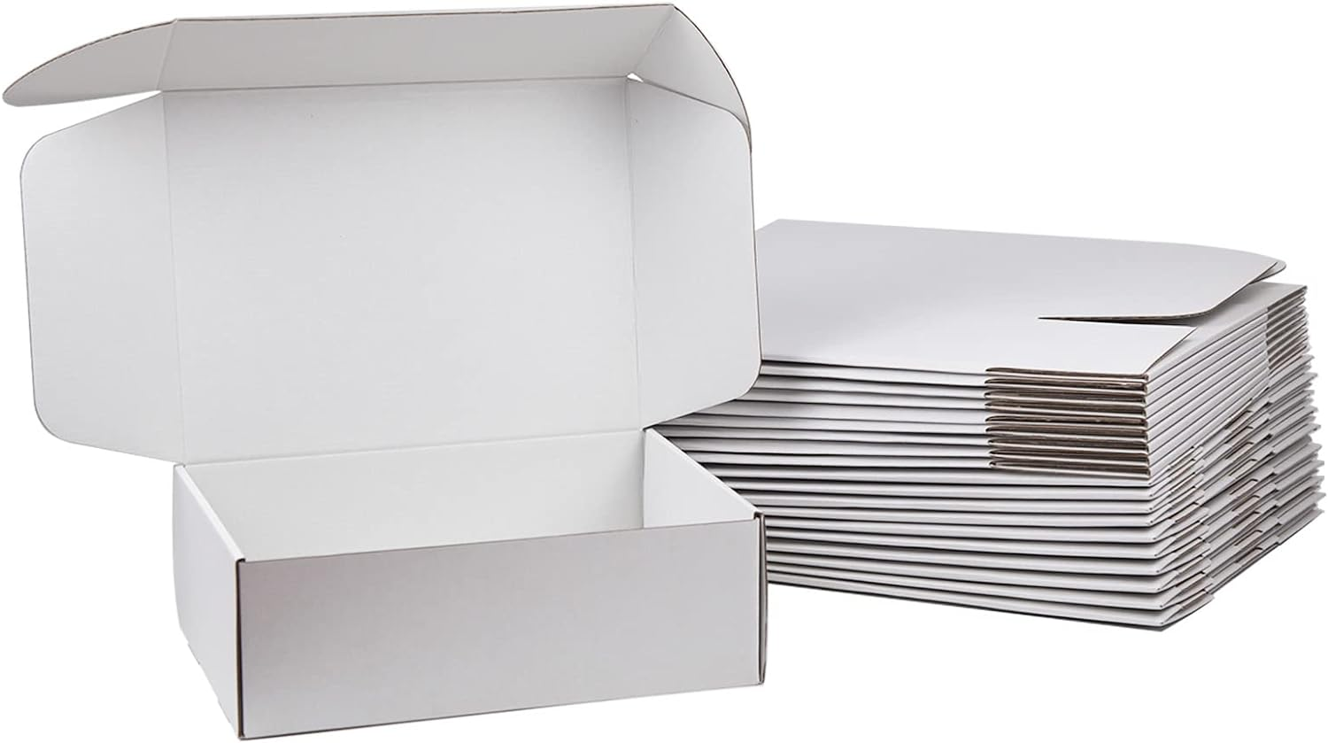 Shipping Boxes 12X9X4 Inches Pack of 20, White Corrugated Cardboard Box ...